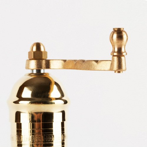 Cast brass mill handles Alexander - Brasspeppermill