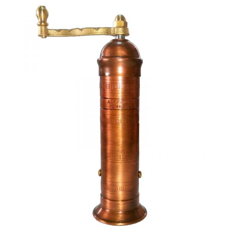 Vintage look copper pepper mill Alexander #603 8" - Brasspeppermill