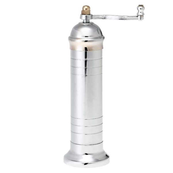 Chrome plated brass salt mill ALEXANDER #208 8″ - Brasspeppermill